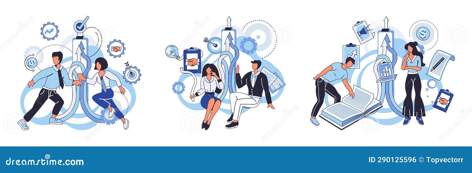 Team Solving Problems. Working Collaboration, Enterprise Cooperation ...