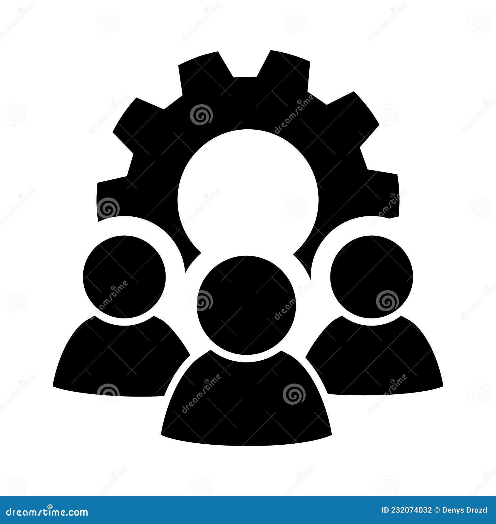 Team of Some Employees Icon Vector. Teamwork Illustration Sign ...