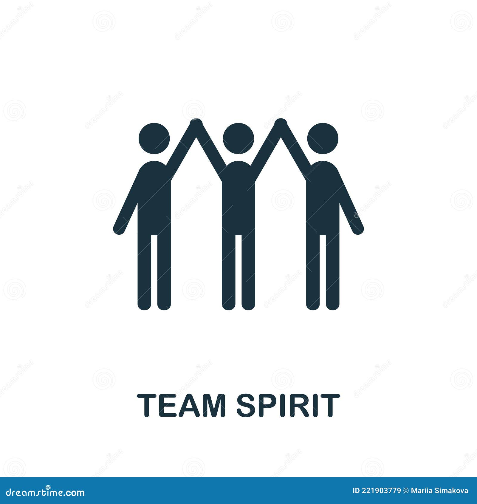 Team Spirit Icon. Monochrome Simple Element from Soft Skill Collection ...