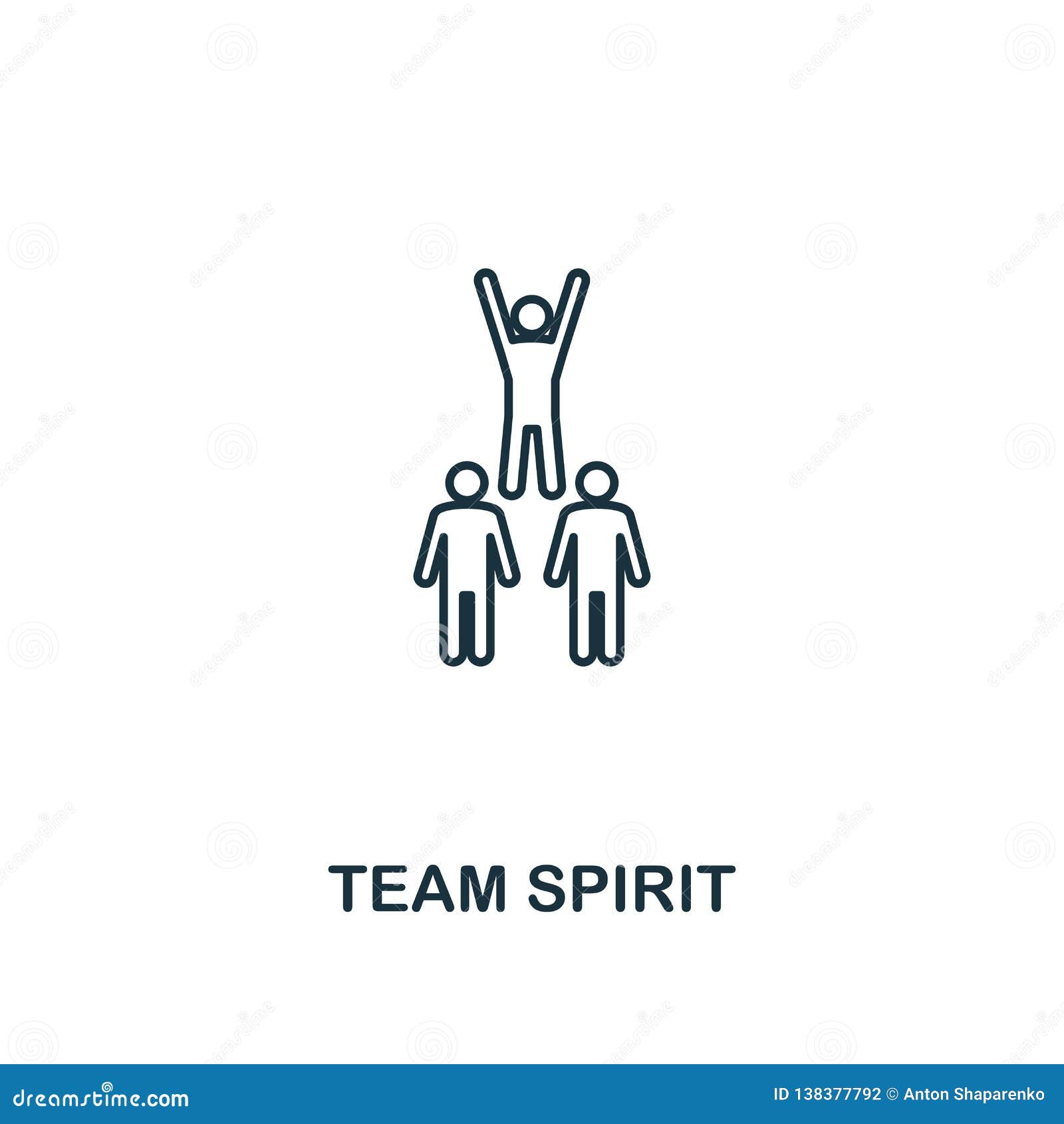 Team Spirit Icon. Thin Outline CreativeTeam Spirit Design from Soft ...