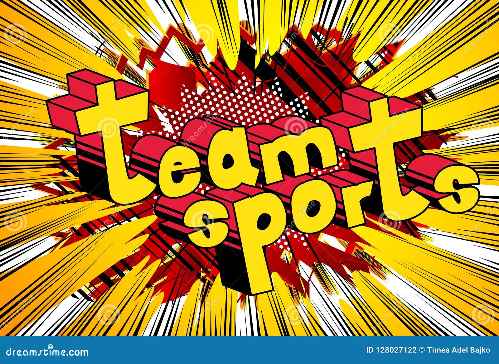 Team Sports - Comic Book Style Phrase. Stock Illustration ...