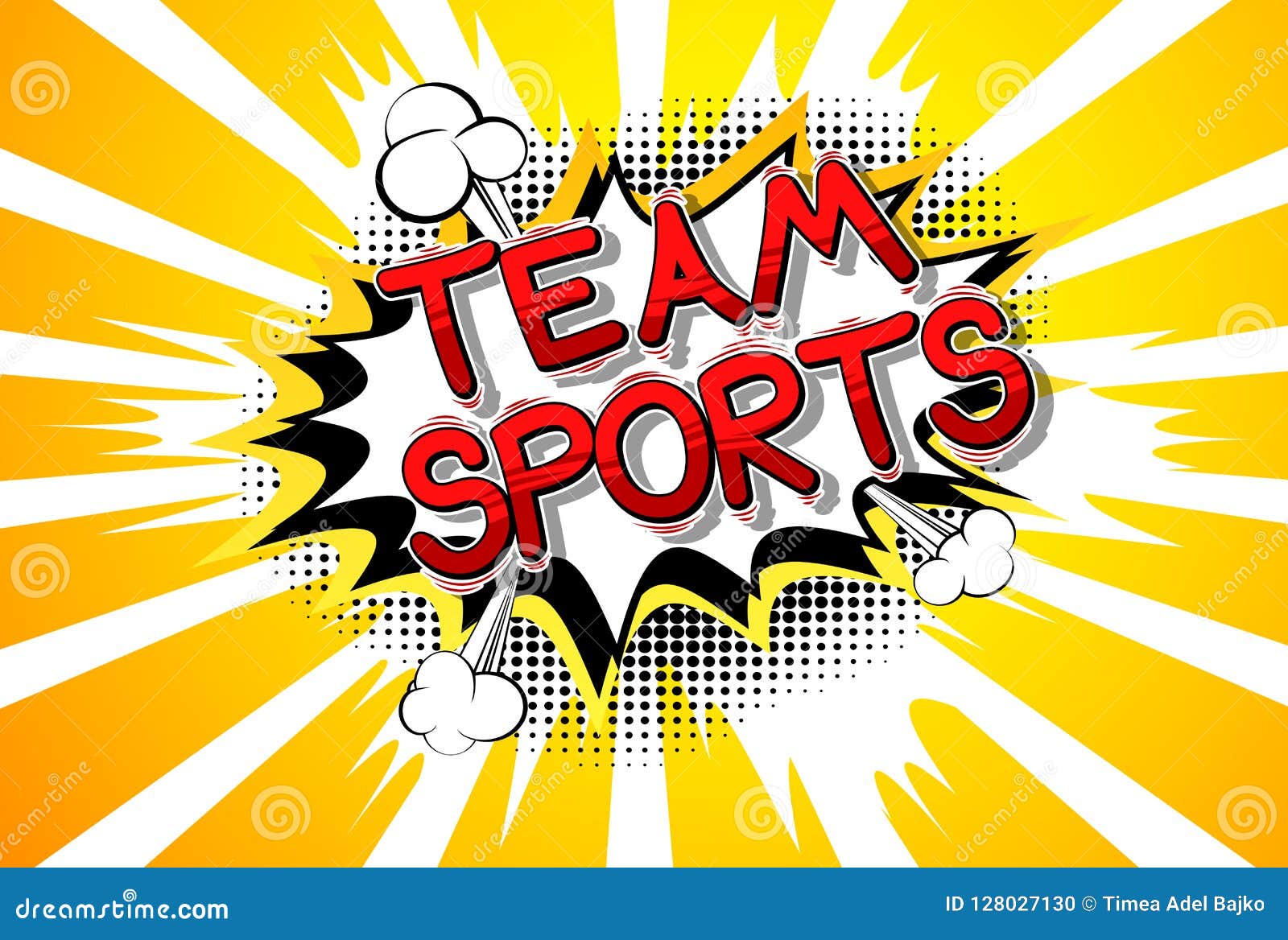 Team Sports - Comic Book Style Phrase. Stock Illustration ...