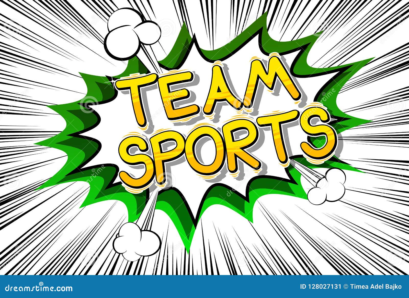 Team Sports - Comic Book Style Phrase. Stock Illustration ...