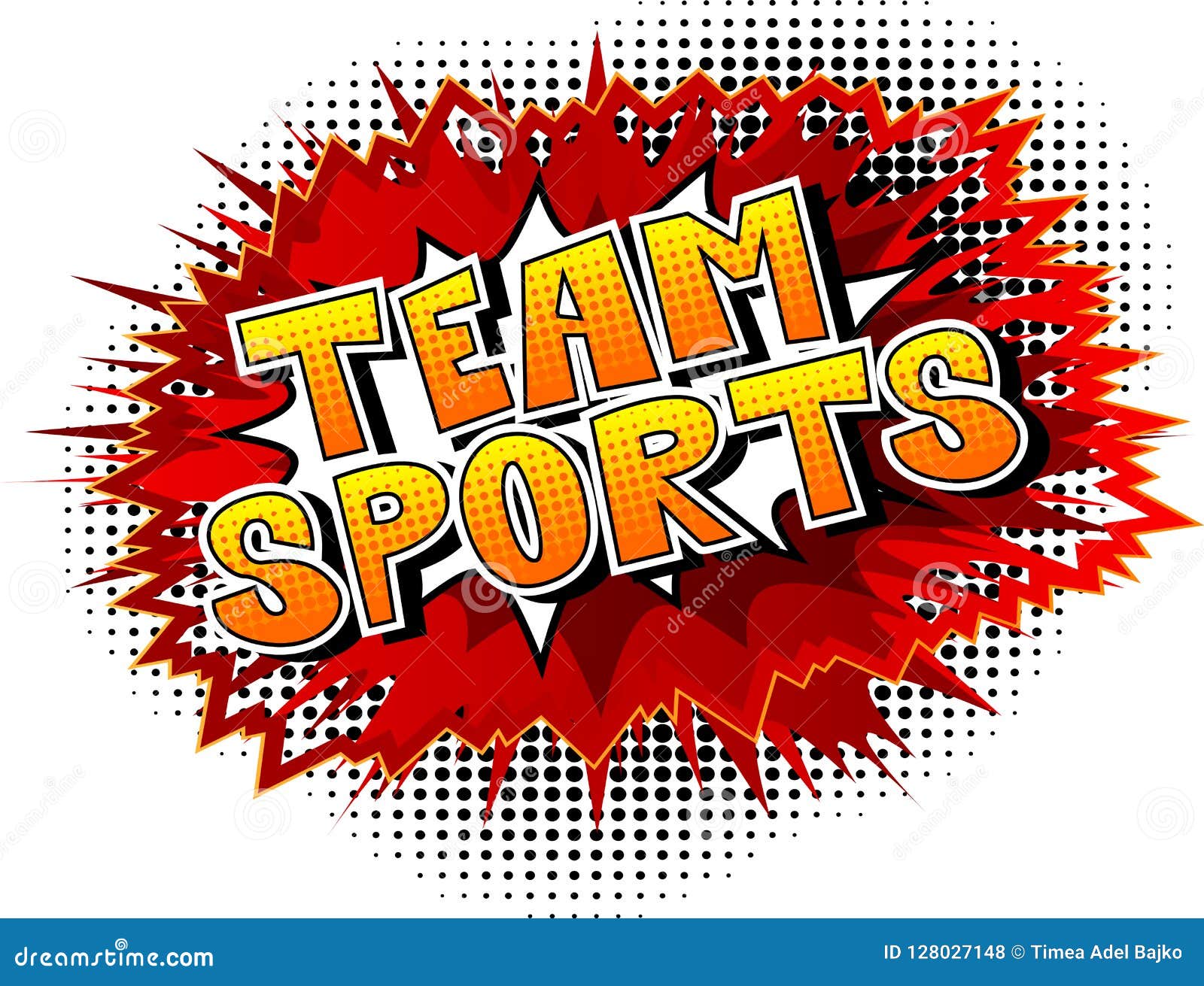 Team Sports - Comic Book Style Phrase. Stock Illustration ...