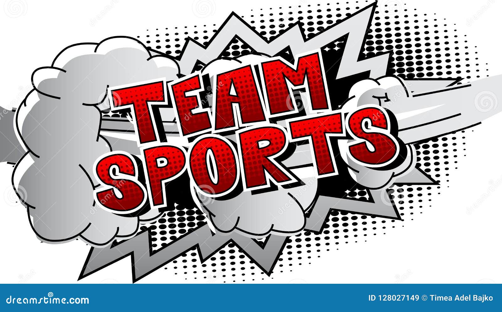 Team Sports - Comic Book Style Phrase. Stock Illustration ...