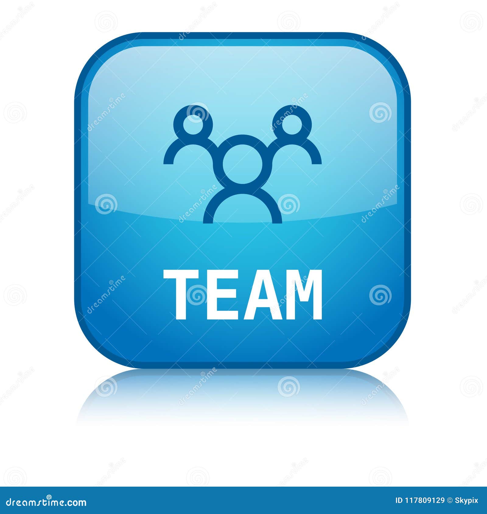 TEAM Square Web Button with Icon Stock Vector - Illustration of targets ...