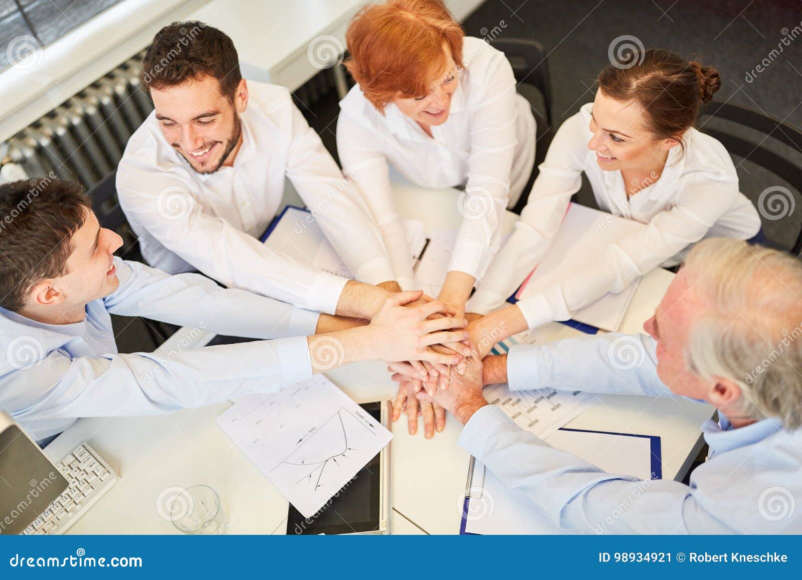 Team Stack Hands Together for Team Building Stock Image - Image of ...