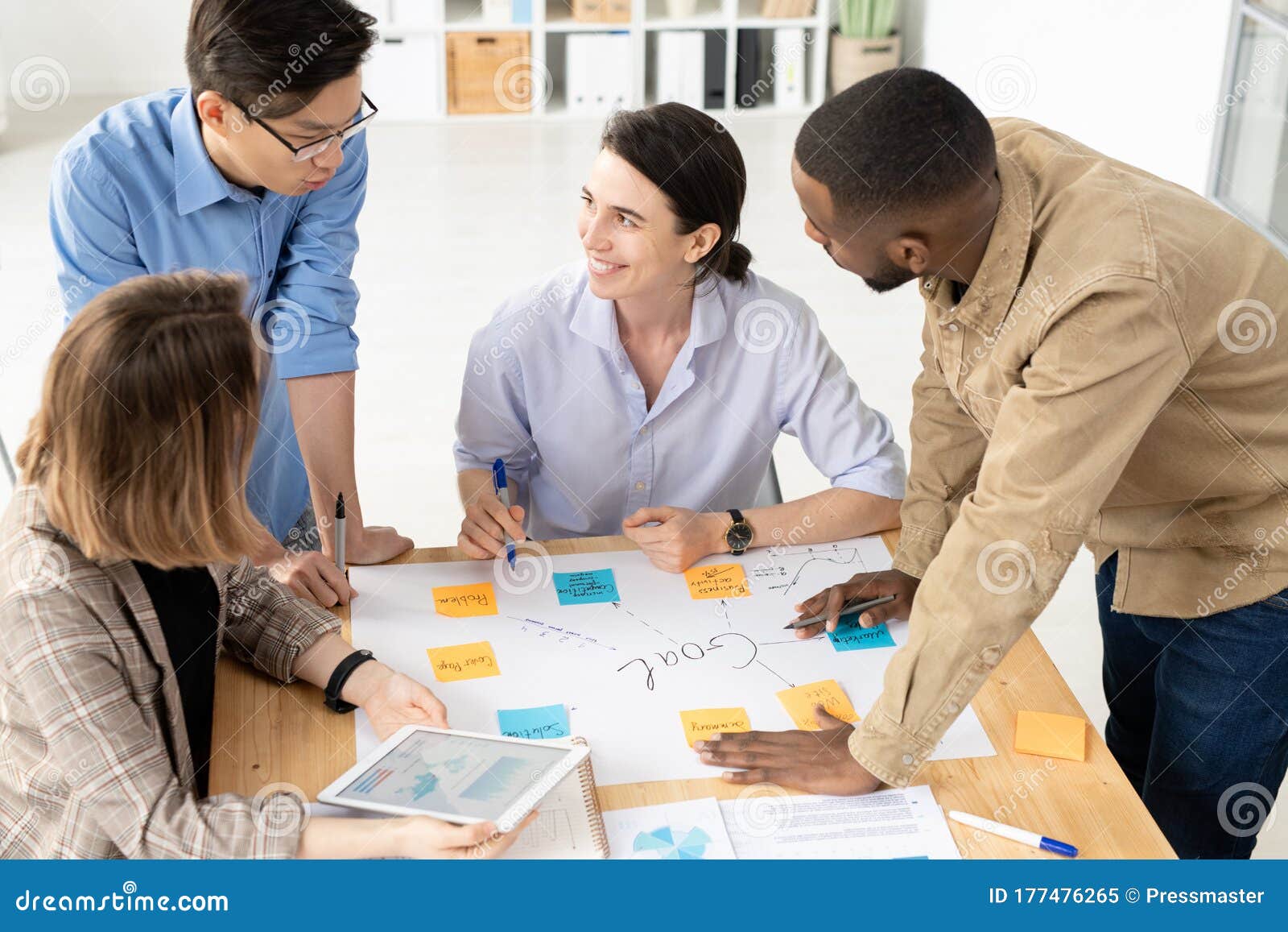 Team of startup project stock image. Image of document - 177476265