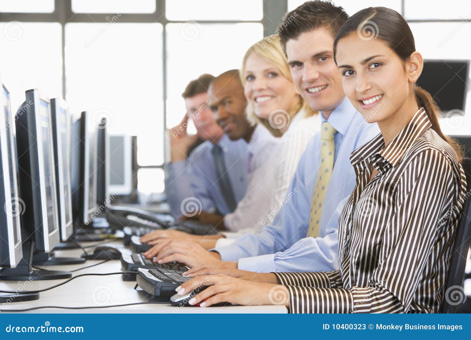 Team of Stock Traders at Work Stock Image - Image of smiling, staff ...