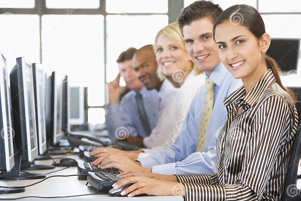 Team of Stock Traders at Work Stock Image - Image of smiling, staff ...
