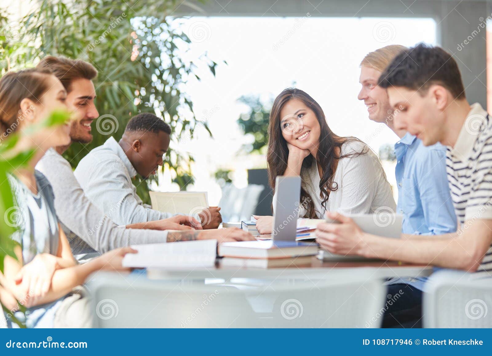 Team of Students Work Group Session Stock Photo - Image of education ...