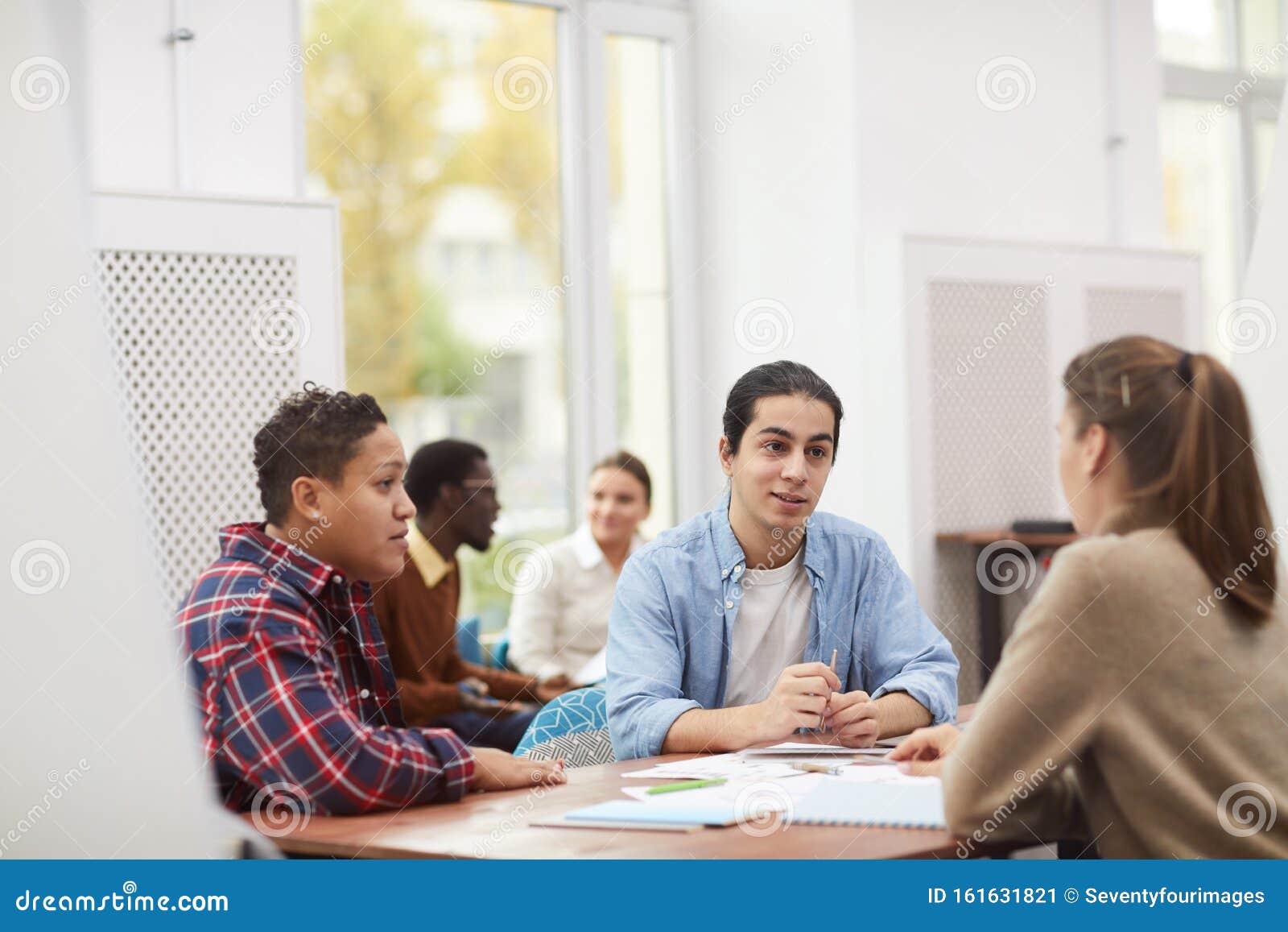 Team Study in College stock image. Image of teamwork - 161631821