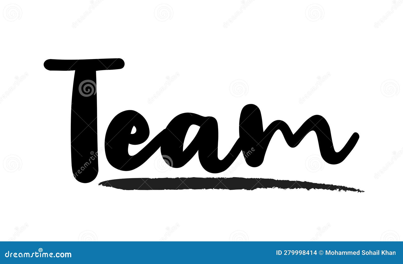 Team Stylish Typography Text Lettering Phrase Vector Design Stock ...