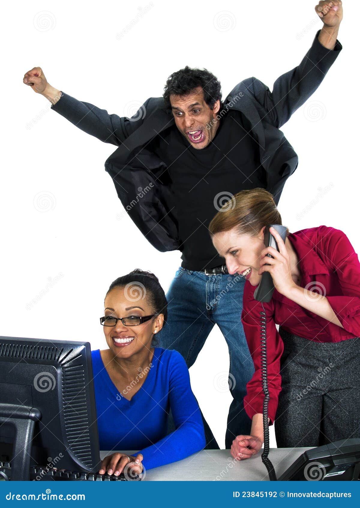Team success stock photo. Image of colleague, excited - 23845192