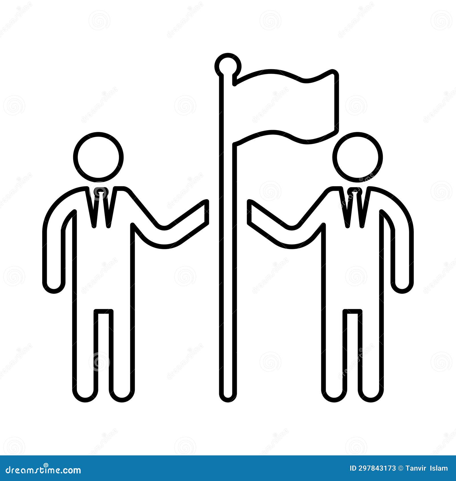 Team Success Icon in Outline Style Stock Vector - Illustration of ...