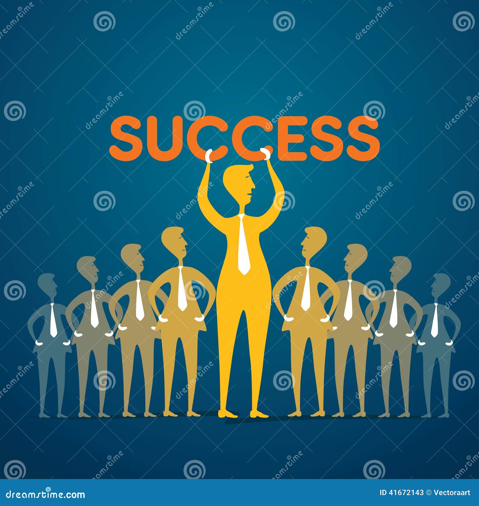 Team with success stock vector. Illustration of orange - 41672143