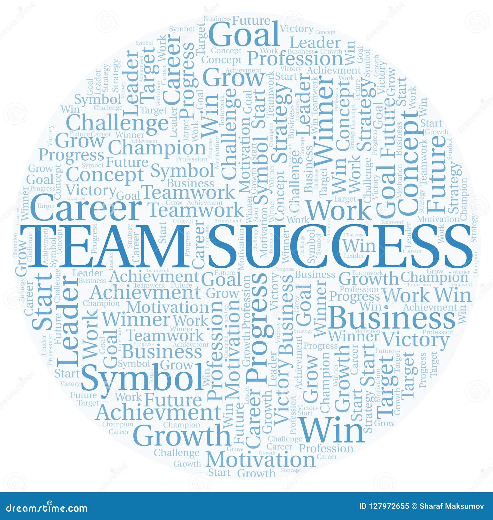 Team Success word cloud. stock illustration. Illustration of greeting ...