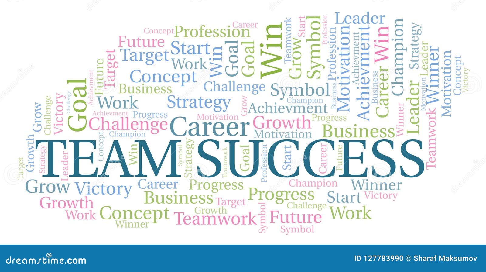 Team Success word cloud. stock illustration. Illustration of rendering ...