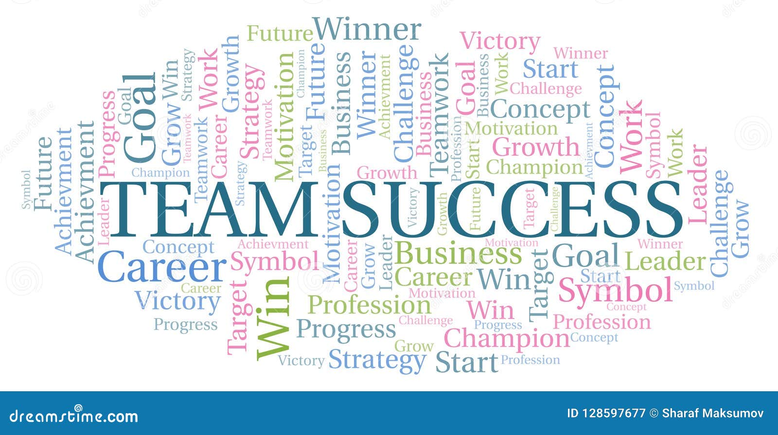 Team Success word cloud. stock illustration. Illustration of progress ...