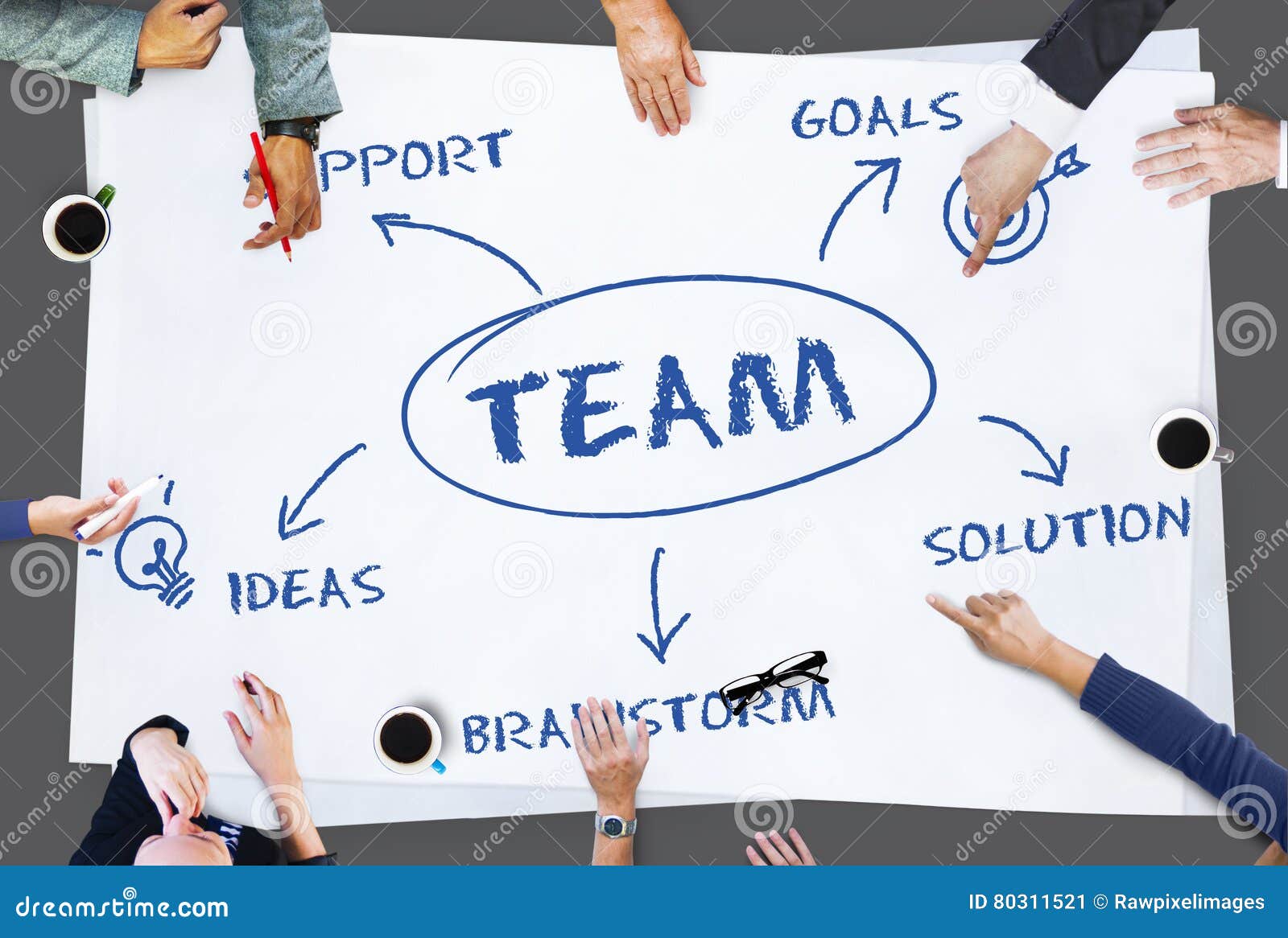 Team Support Ideas Business Concept Stock Image - Image of meeting ...