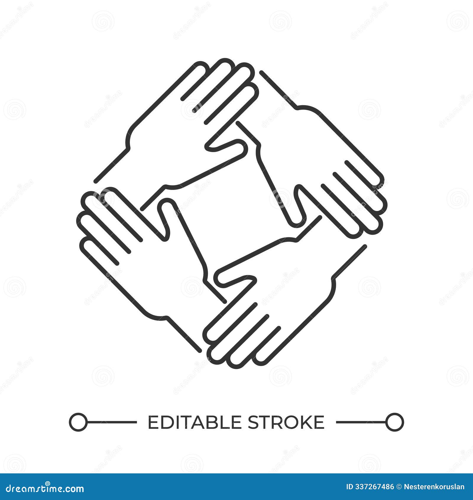 Team support linear icon stock vector. Illustration of logo - 337267486