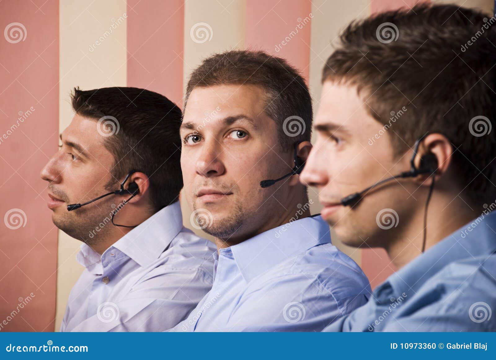 Team of Support Operator Men Stock Photo - Image of faces, head: 10973360