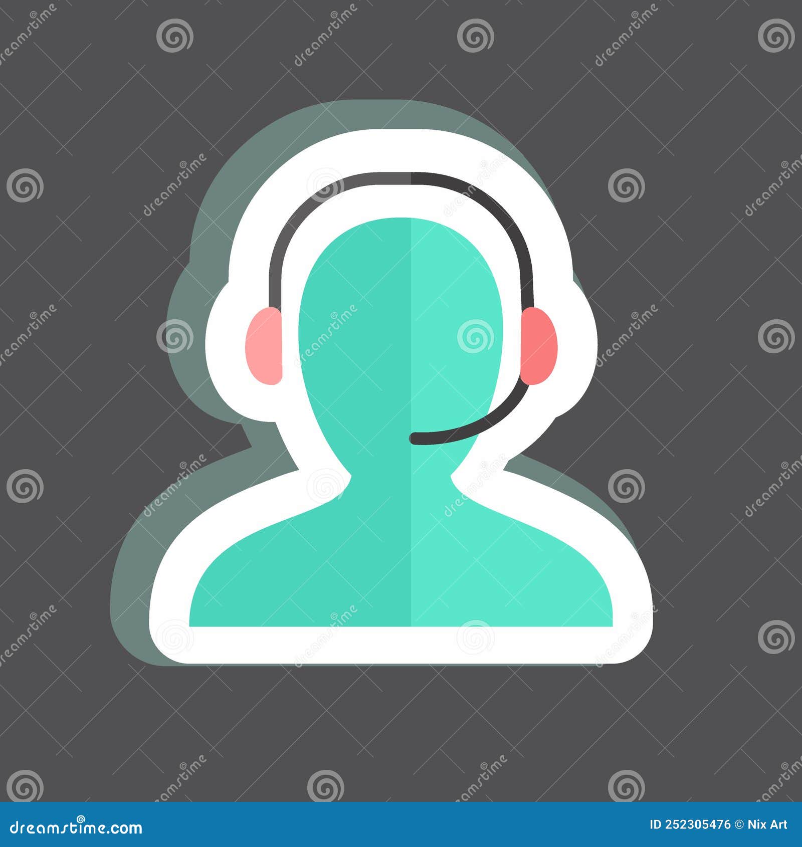 Team Support Sticker in Trendy Isolated on Black Background Stock ...