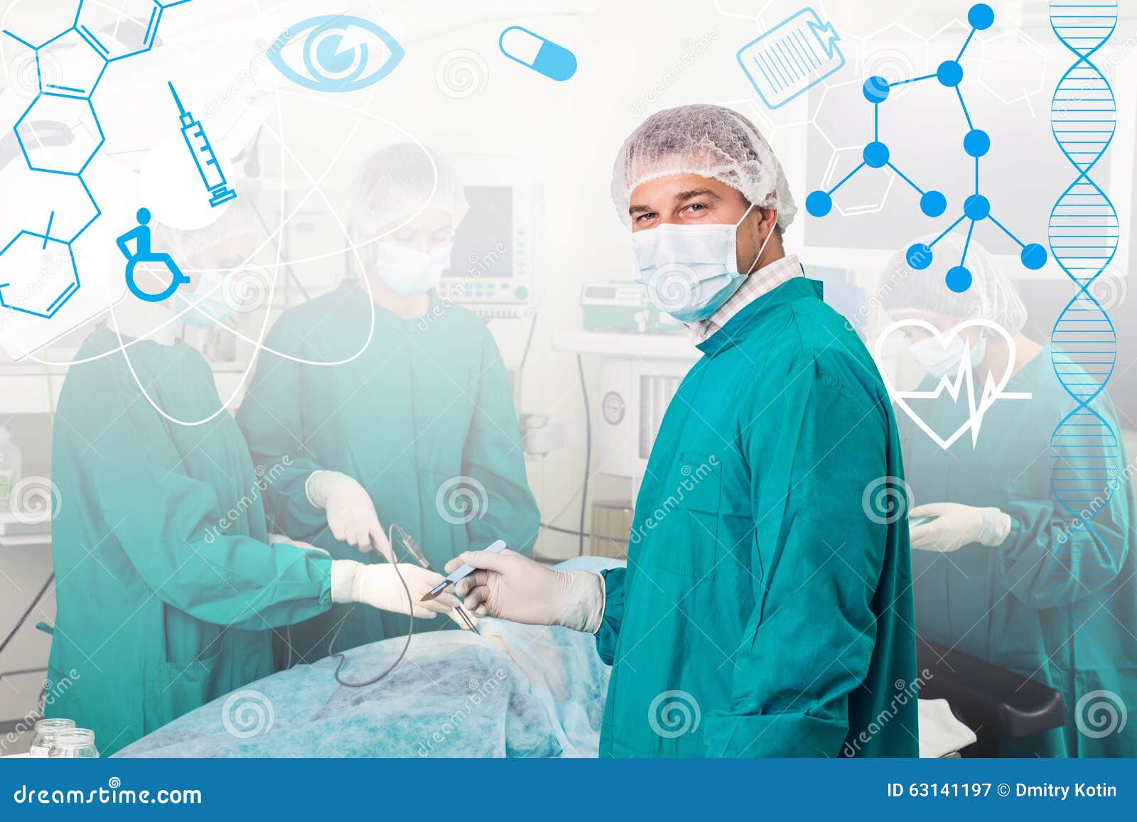 Team of surgeon in uniform stock image. Image of healthcare - 63141197