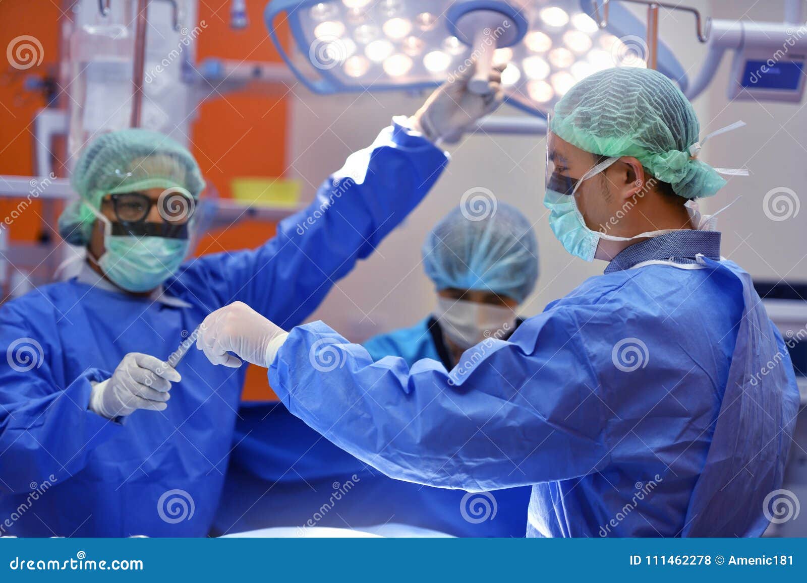 Team Surgeon at Work on Operating Room Stock Photo - Image of monitor ...