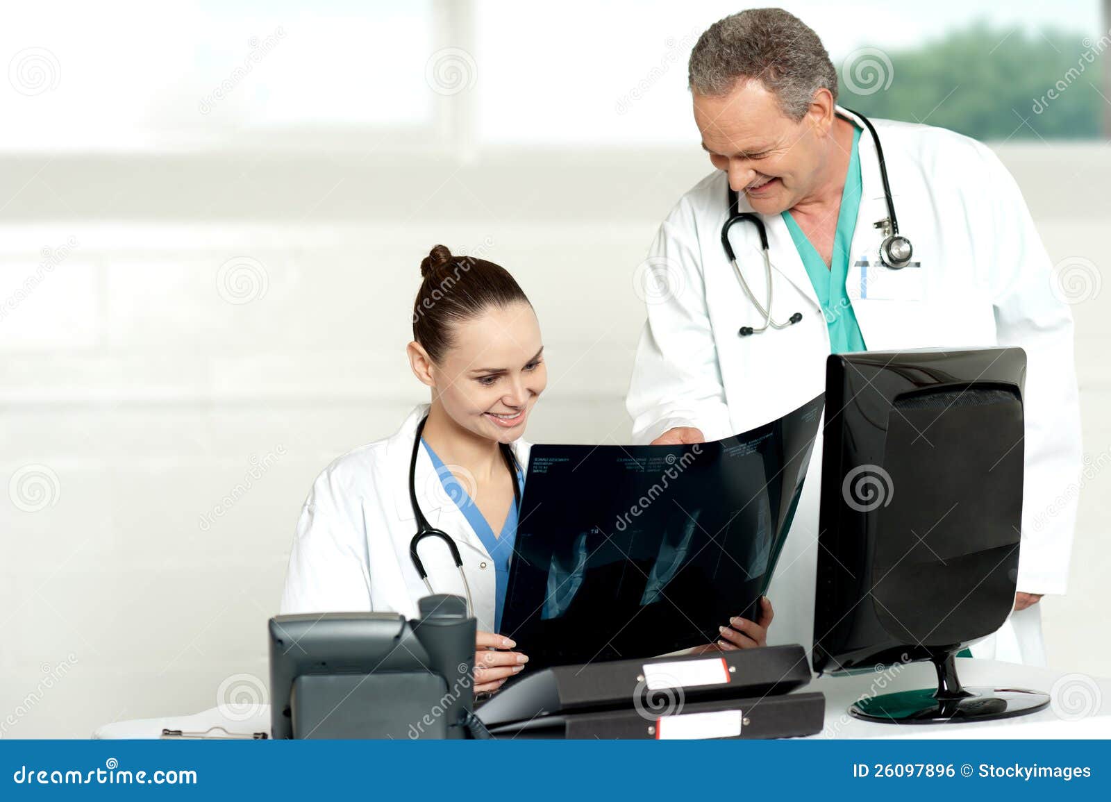 Team of Surgeons Discussing X-ray Report Stock Photo - Image of people ...