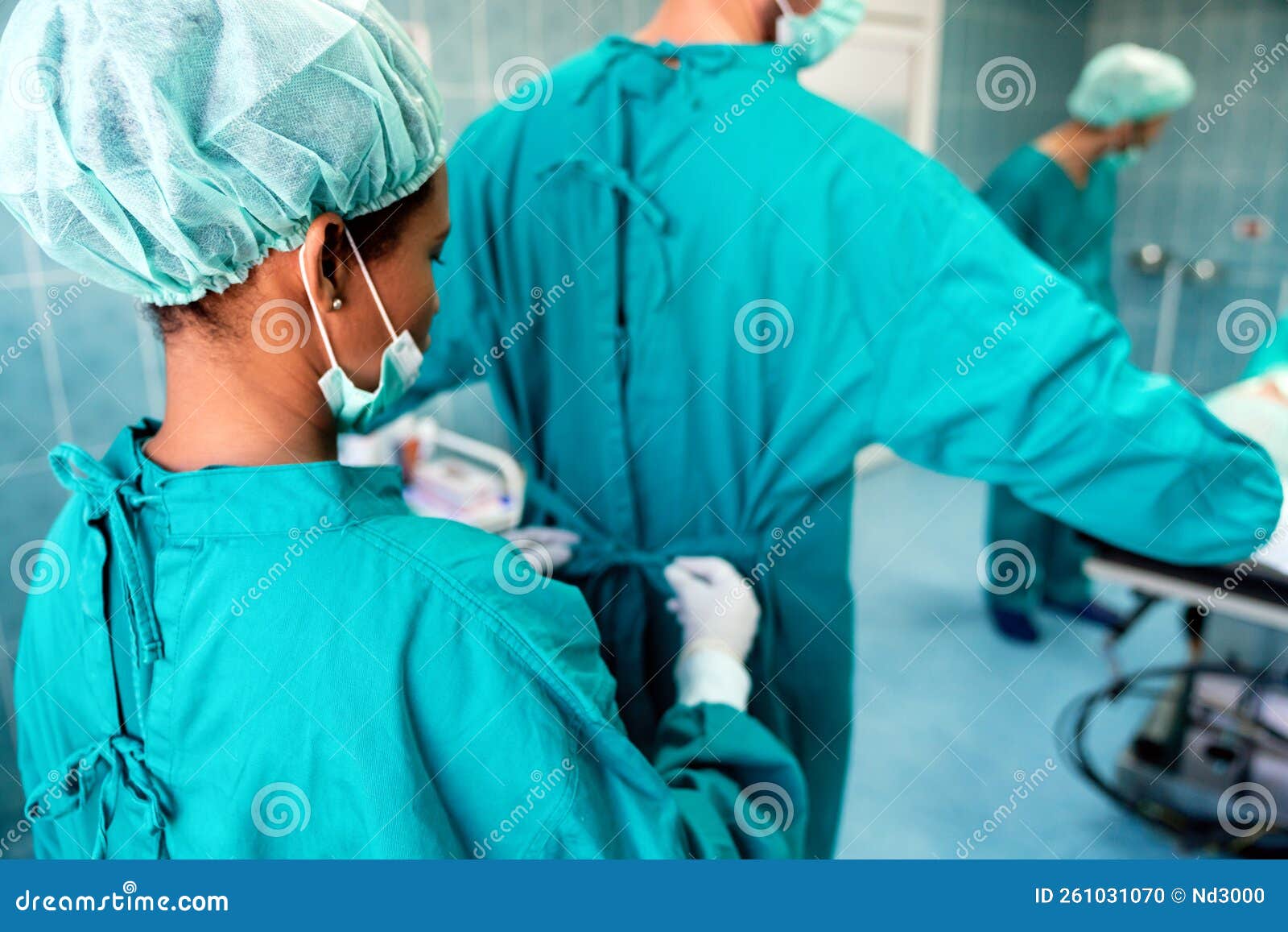 Team of Surgeons in the Operating Room Preparing for Surgery Stock ...
