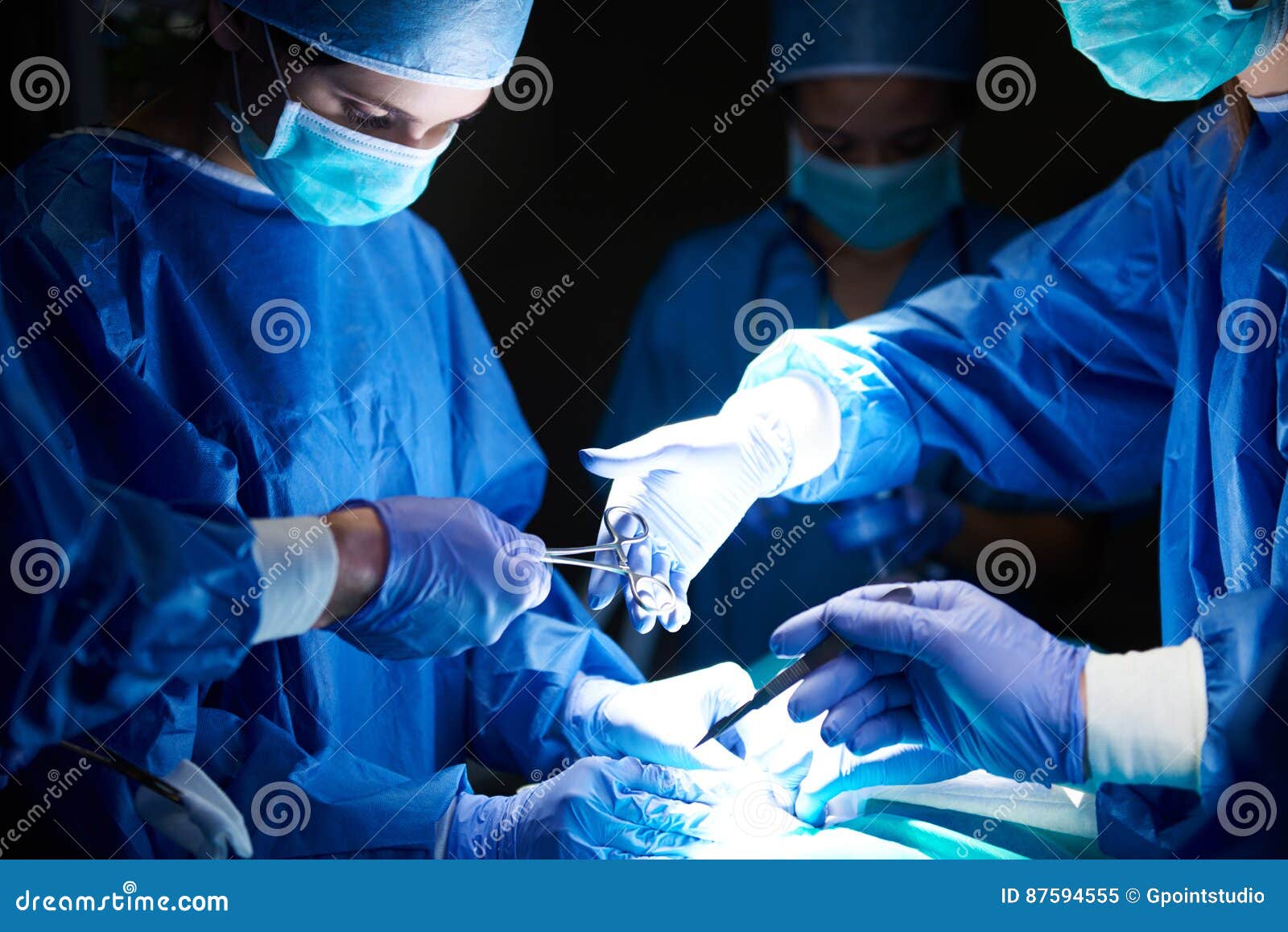 The team of surgeons stock image. Image of care, dark - 87594555