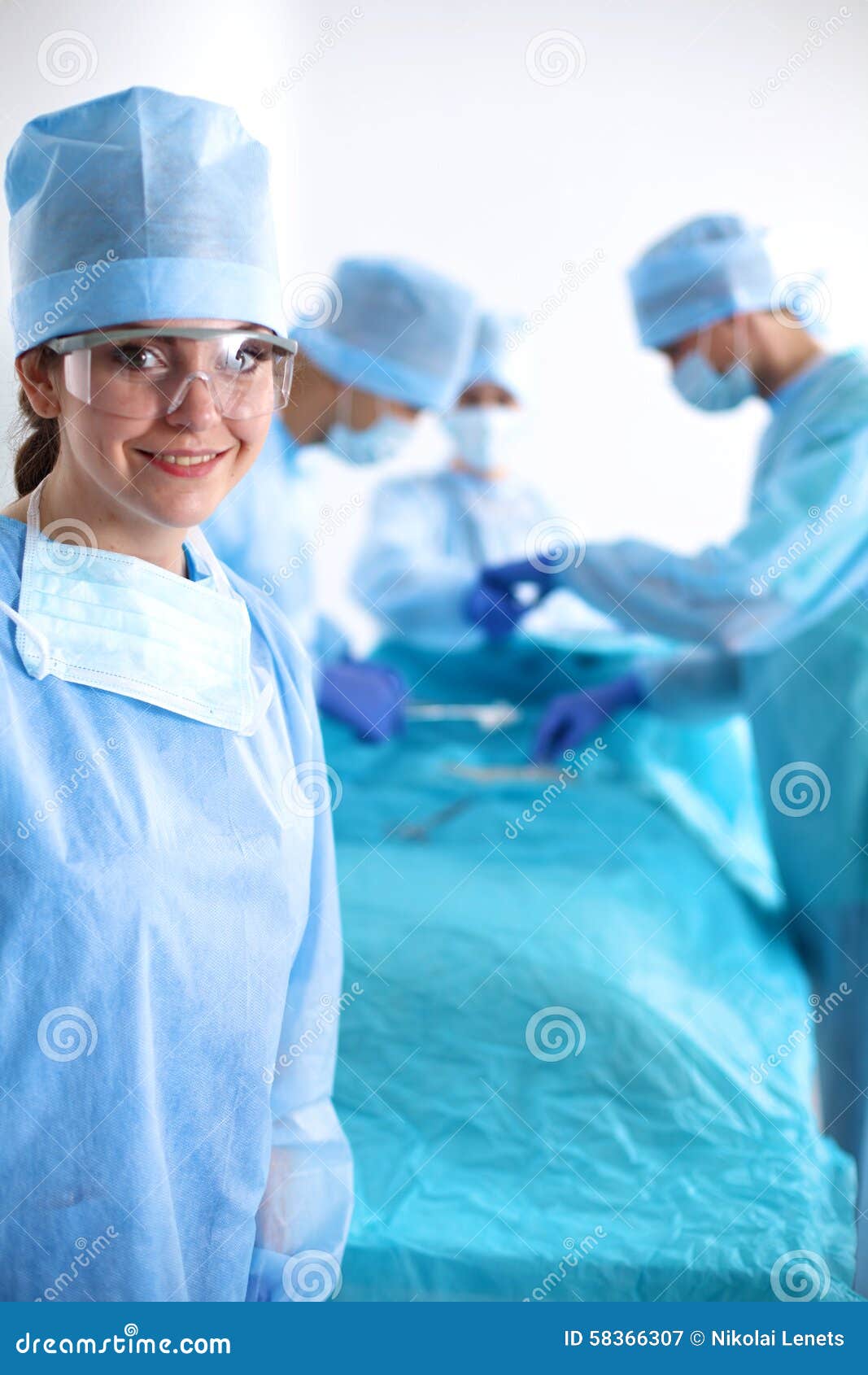 A Team of Surgeons at Work in the Operating Room Stock Image - Image of ...