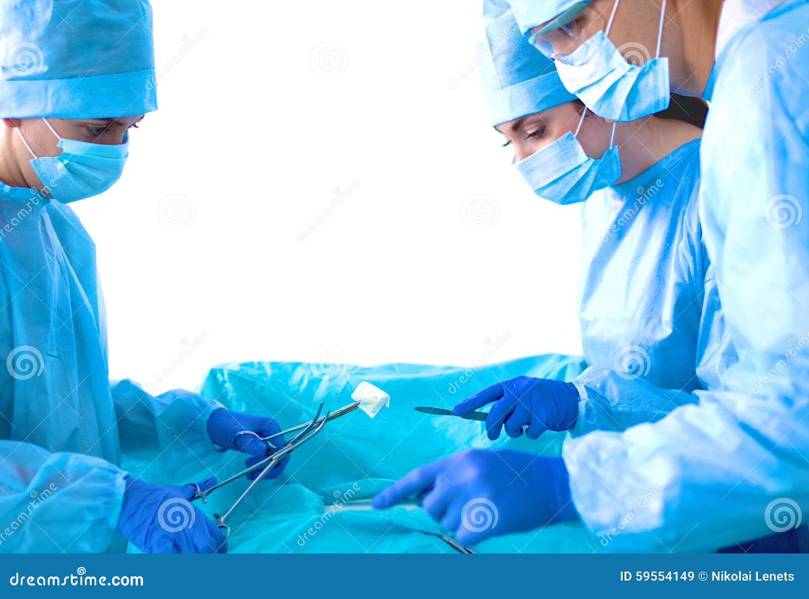 A Team of Surgeons at Work in the Operating Room Stock Image - Image of ...