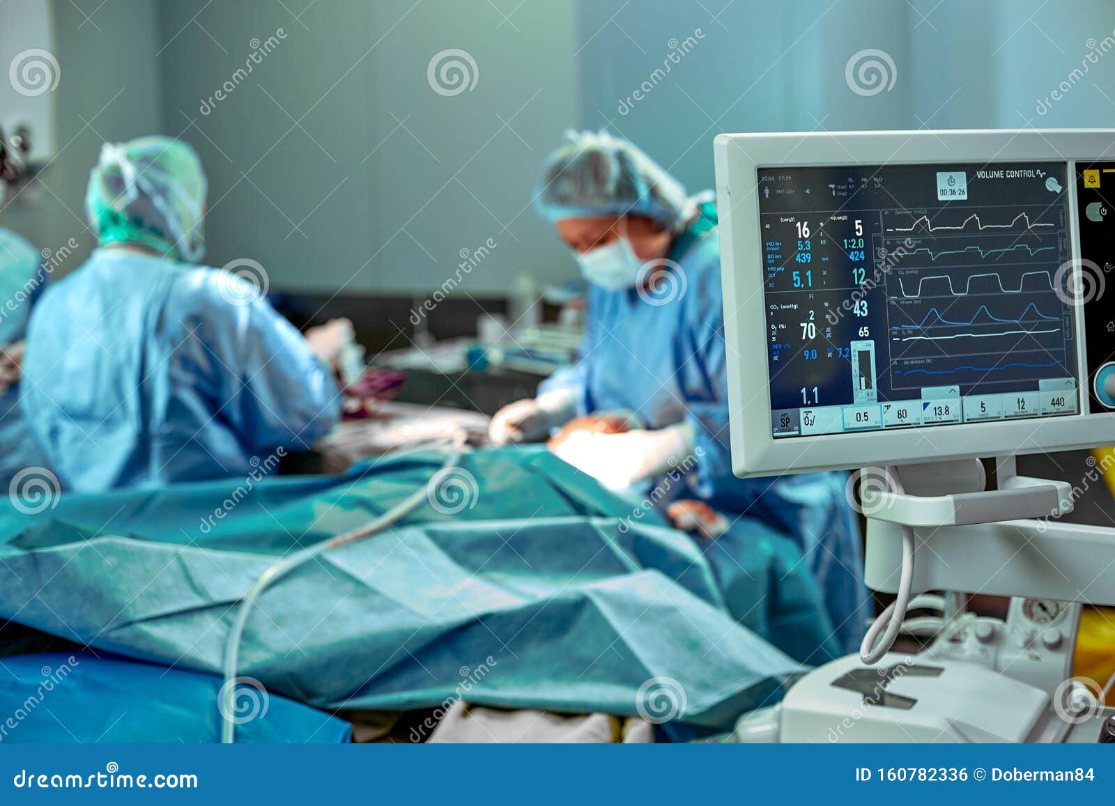 Team of Surgeons for Work in the Operating Room. Several Surgeons are ...