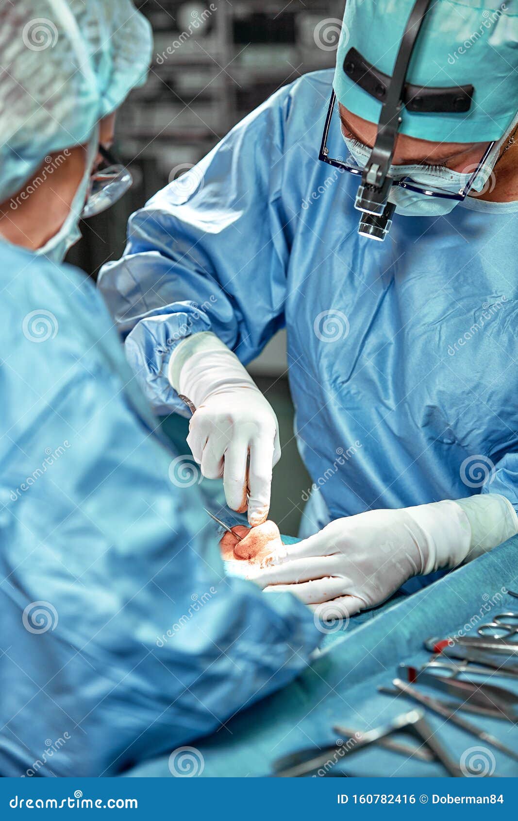 Team of Surgeons for Work in the Operating Room. Several Surgeons are ...