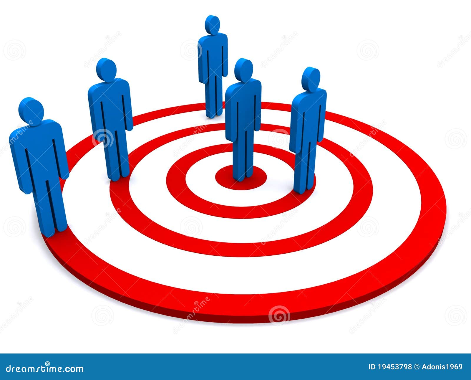 Team on target stock illustration. Illustration of center - 19453798
