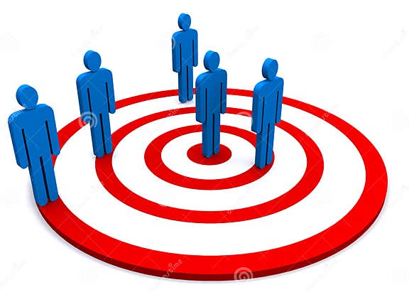 Team on target stock illustration. Illustration of center - 19453798