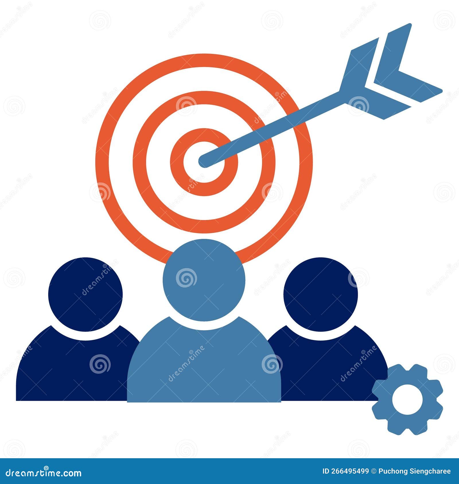 Team Target Flat Icon Vector Stock Vector - Illustration of concept ...