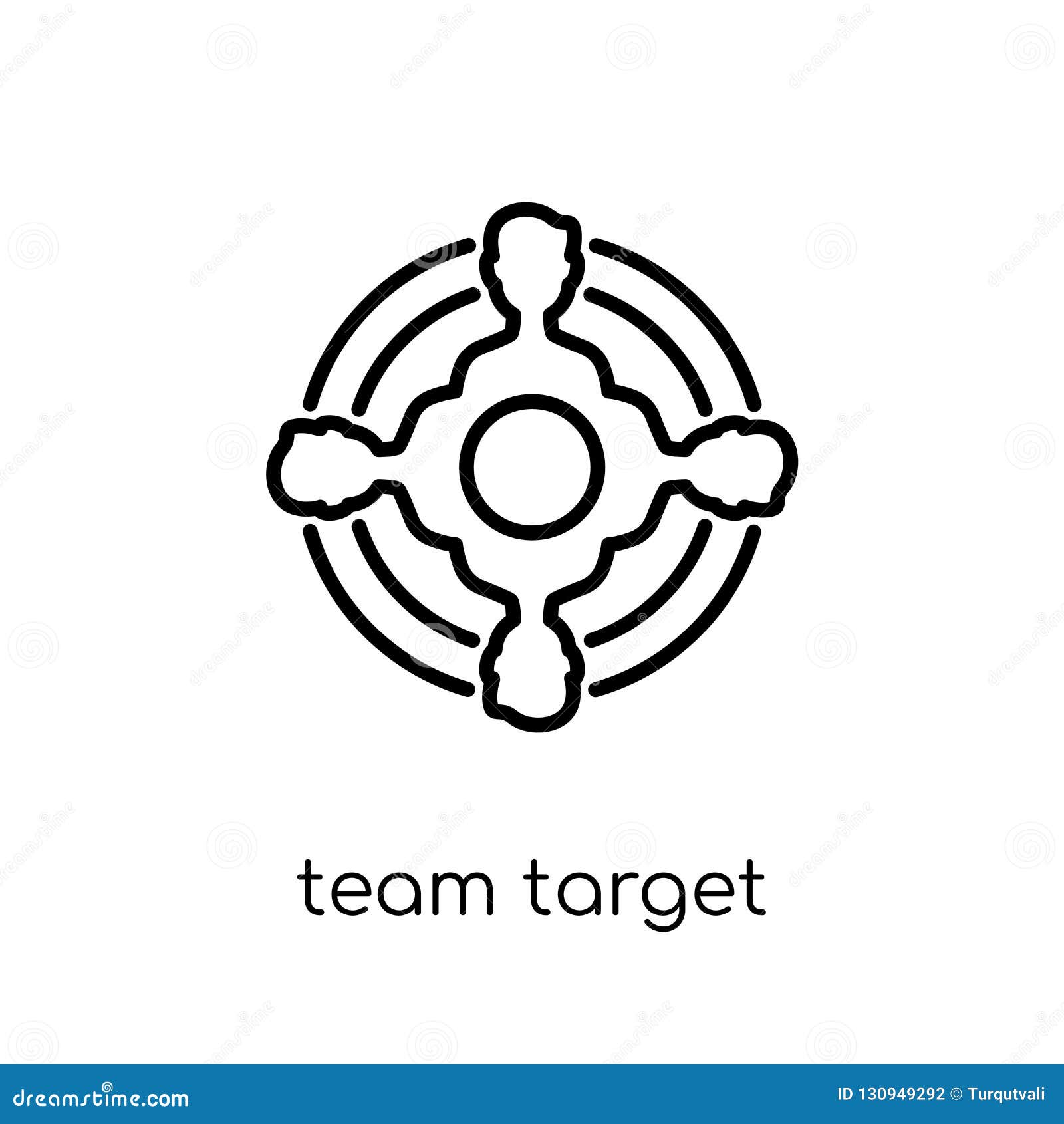 Team Target Icon ilustración del vector. Ilustración de hombre - 130949292