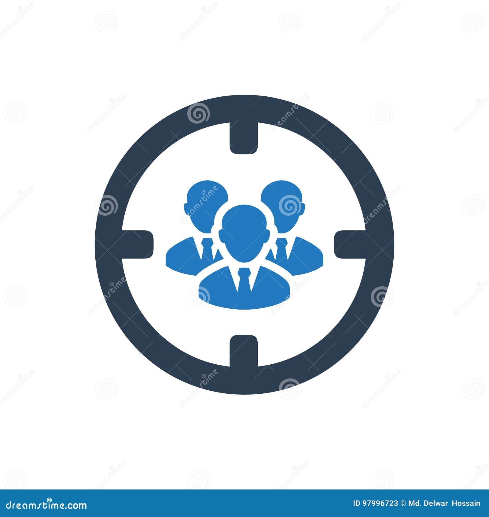 Team Target Icon stock vector. Illustration of marketing - 97996723