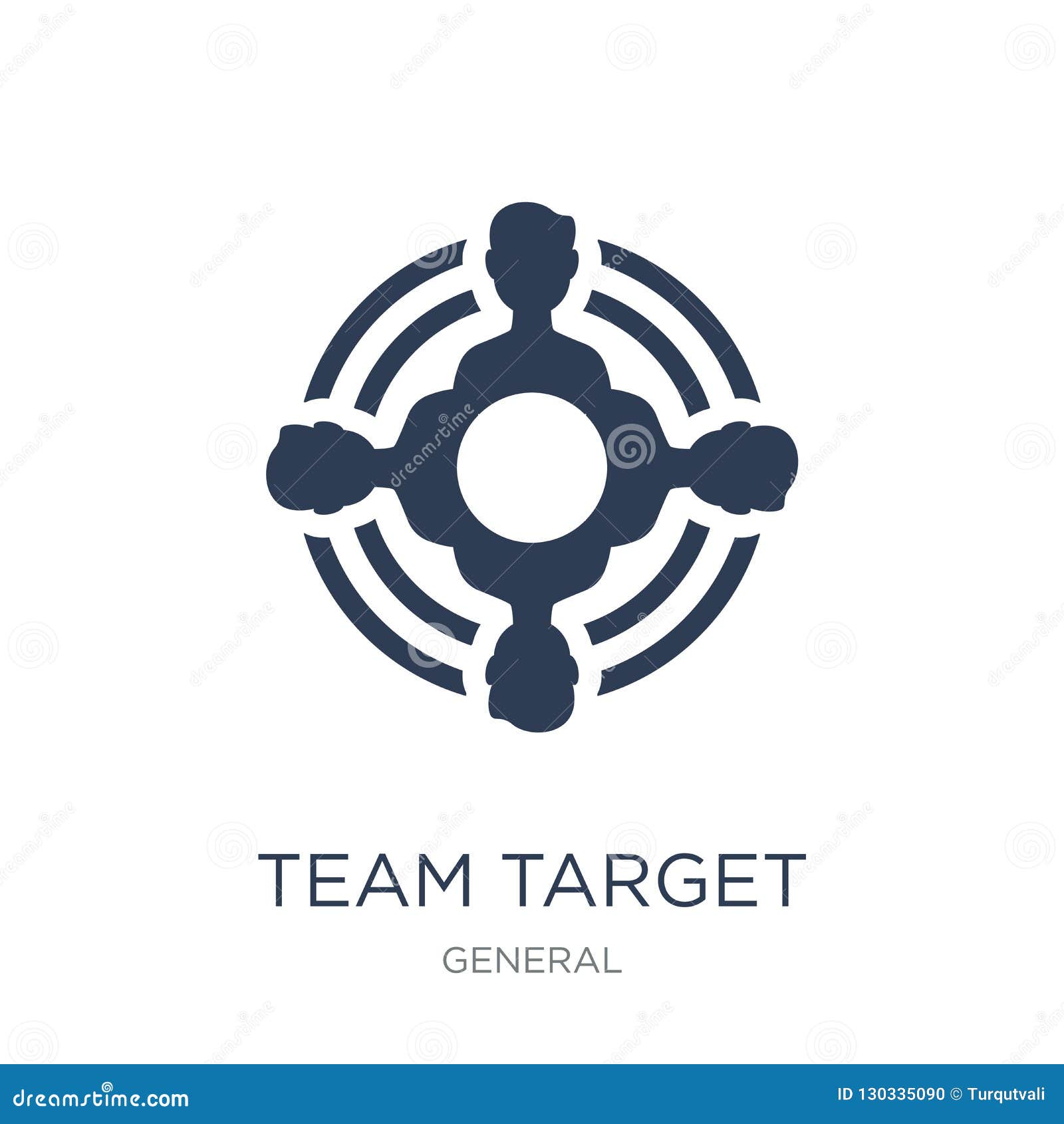 Team Target Icon. Trendy Flat Vector Team Target Icon on White B Stock ...
