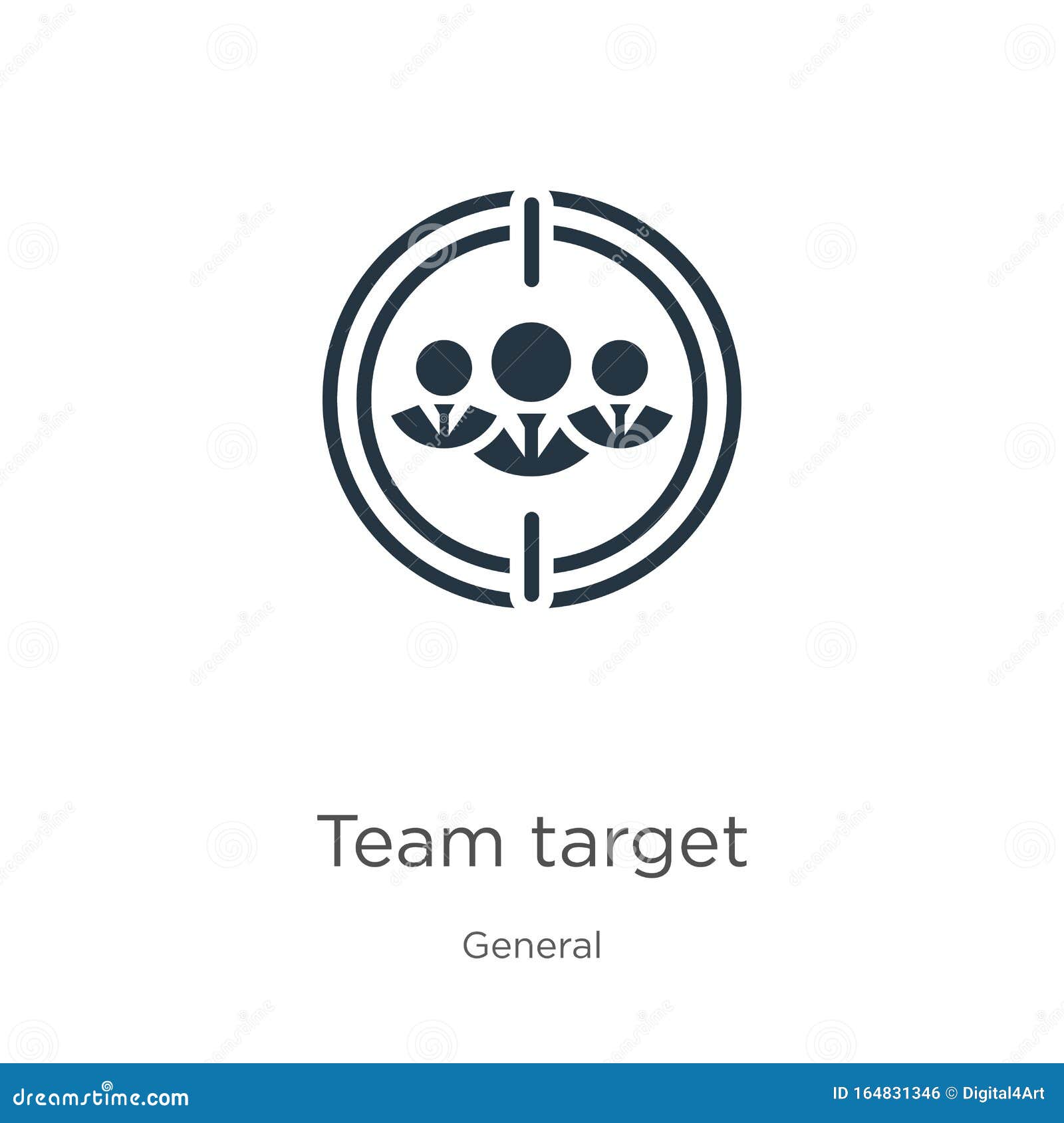 Team Target Icon Vector. Trendy Flat Team Target Icon from General ...
