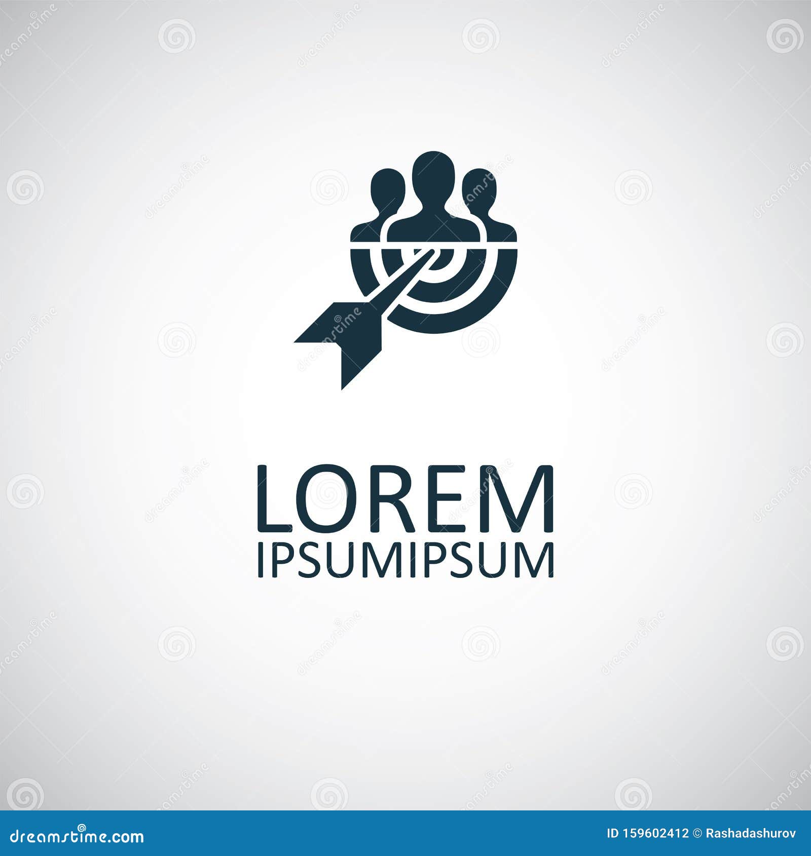 Team Target Icon for Web and Stock Vector - Illustration of vector ...