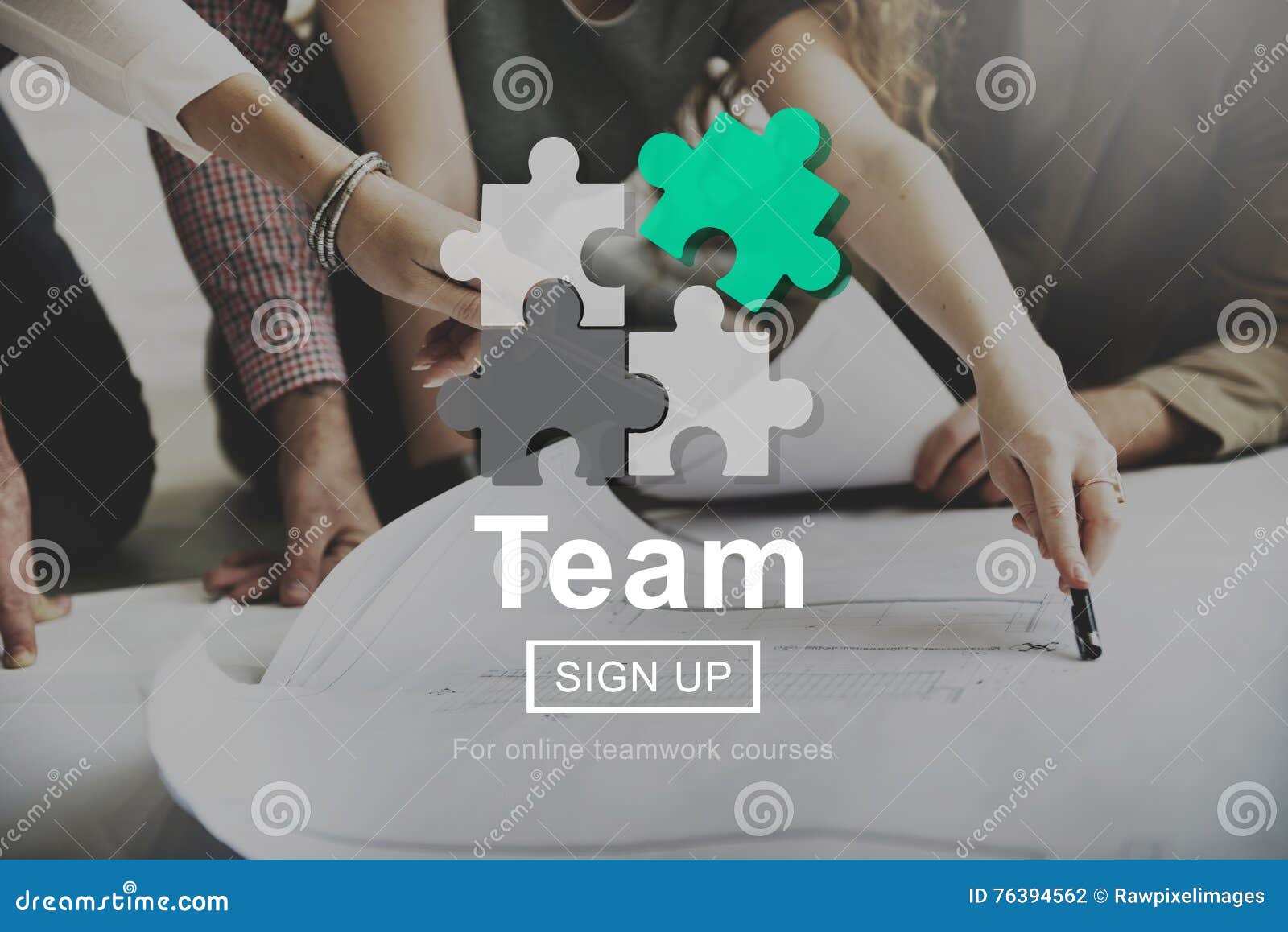 Team Teamwork Collaboration Connection Unity Concept Stock Photo ...