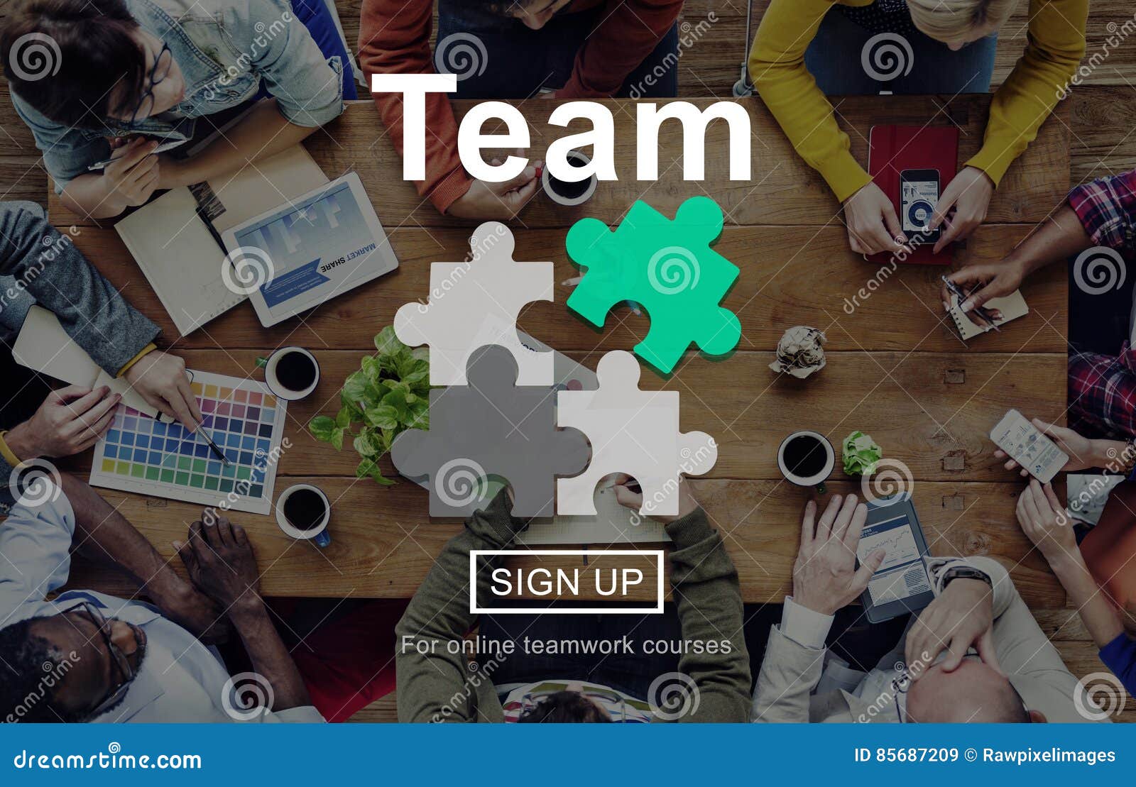 Team Teamwork Collaboration Connection Unity Concept Stock Image ...