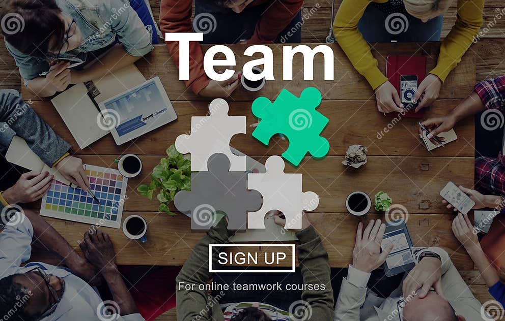 Team Teamwork Collaboration Connection Unity Concept Stock Image ...