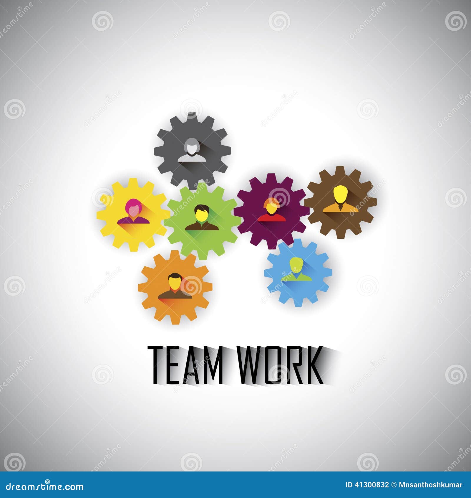 Team & Teamwork of Corporate Employees & Executives - Concept Vector ...