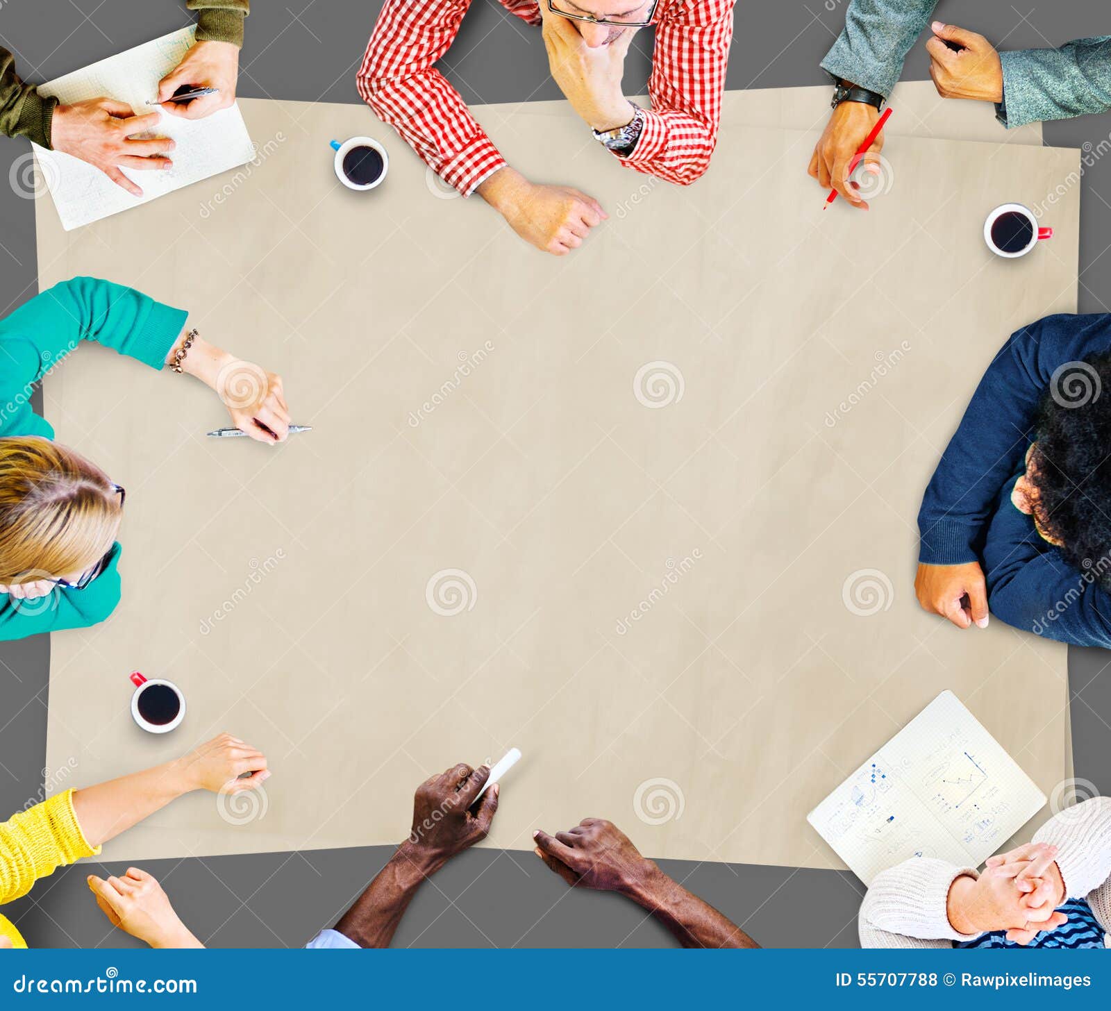 Team Teamwork Discussion Meeting Planning Concept Stock Photo - Image ...