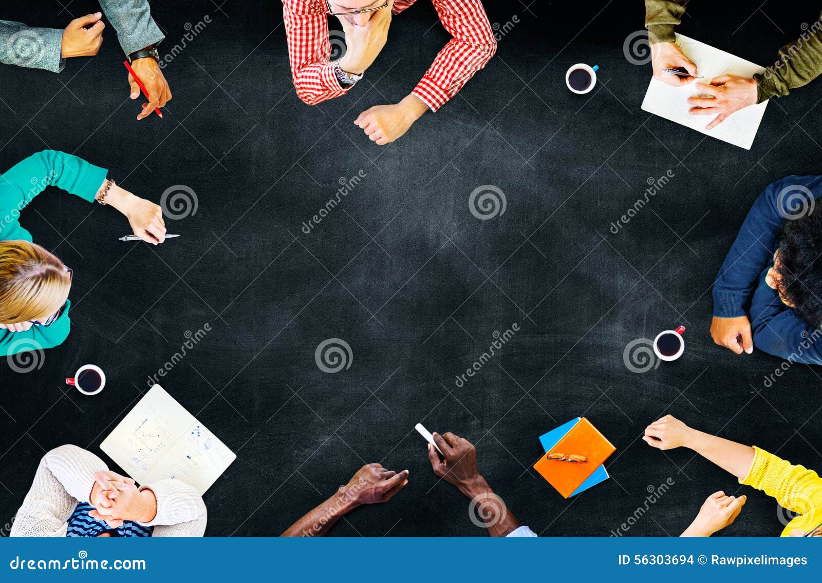 Team Teamwork Discussion Meeting Planning Concept Stock Photo - Image ...